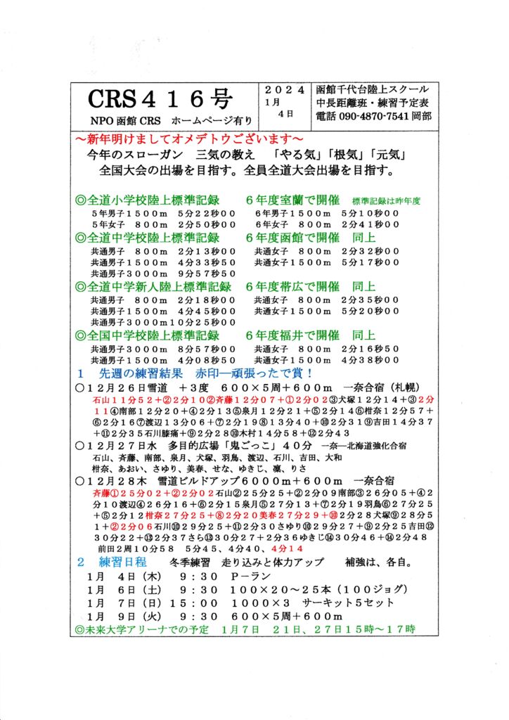 CRS416号 | NPO法人 函館CRS